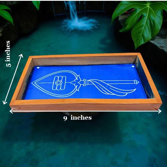 Rangly Vel Rangoli Stencil Wooden 9x5 Inches Pack of 1 Piece